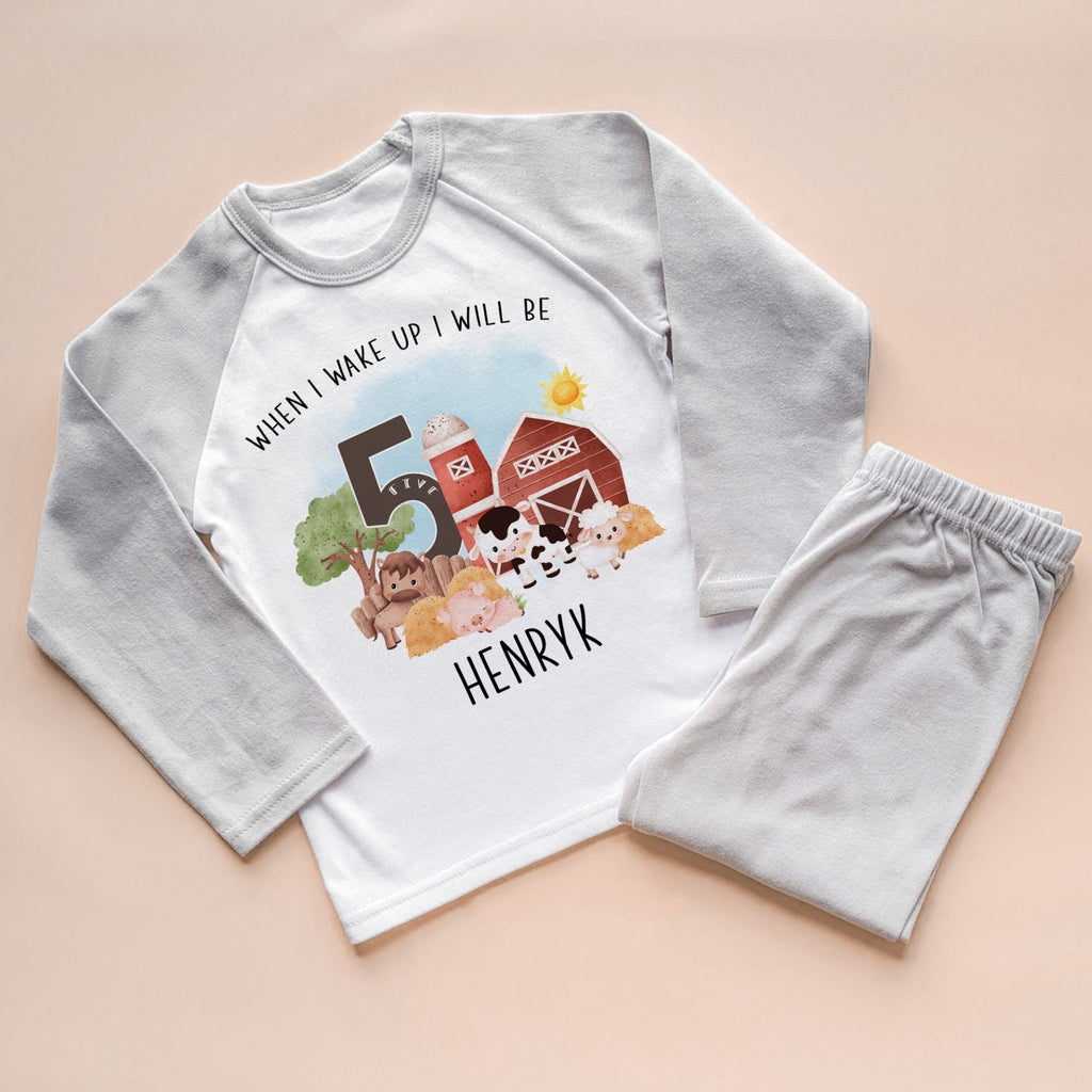 Fifth Birthday Farm Theme Personalised Pyjamas Set – Little Lili Store