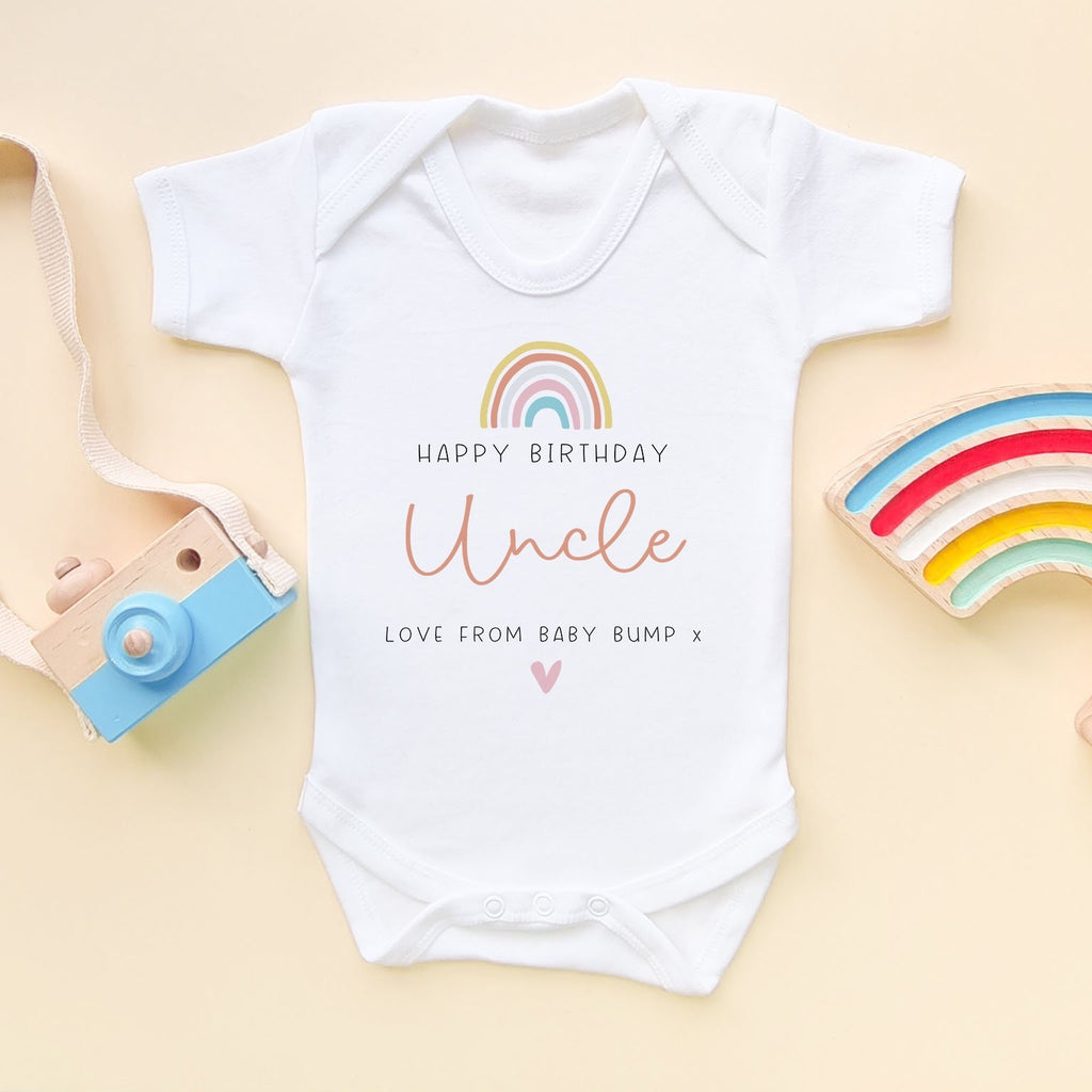Happy Birthday Uncle To Be Love Bump Gift Baby Bodysuit – Little Lili Store